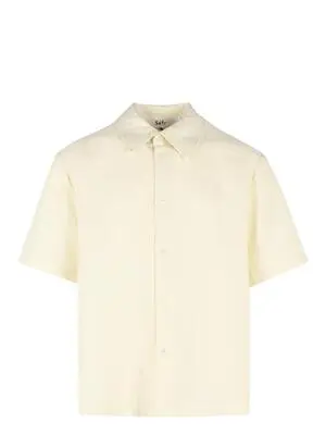 Séfr Sefr 'Dayot' Ecru Cotton And Linen Shirt Men Cream