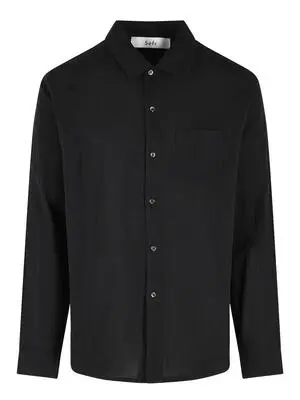 Séfr Leo' Cotton Shirt - Black
