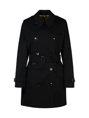Burberry Kensington Polyester Trench Coat - Black
