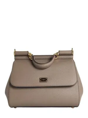 Dolce & Gabbana Large Sicily Handbag - Cream