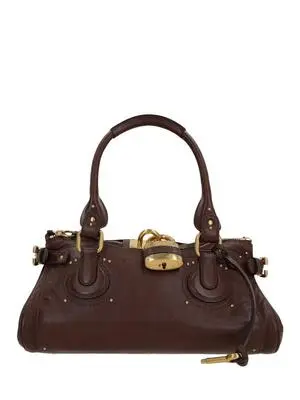 Chloé Leather Tote Bag - Brown