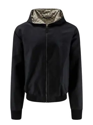 Gucci Reversible Cotton And Gg Nylon Jacket - Black