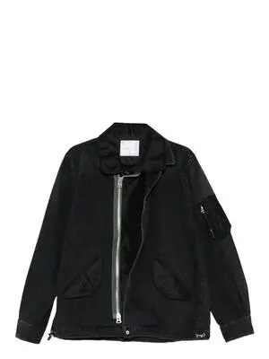 Sacai Denim And Nylon Jacket - Multicolor