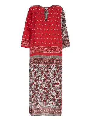 P.A.R.O.S.H P.A.R.O.S.H. Silk Bandana Motif Kaftan