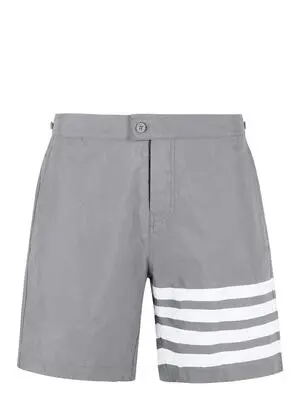 Thom Browne Swim Tech 4-bar Nylon Swimsuit - Gray