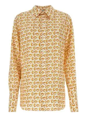Burberry Printed Silk Shirt - Multicolor