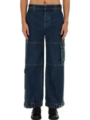 Gucci Denim Pants With Label - Blue