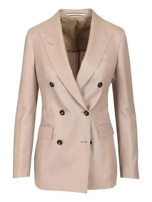 Tagliatore Parigi Double-breasted Wool-silk-linen Blazer - Gray