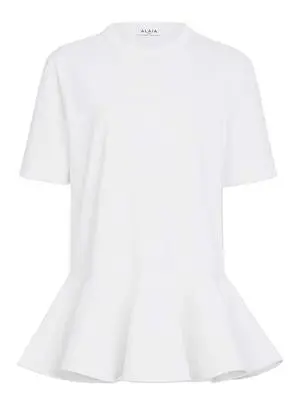 Alaïa ALAIA Crinoline Cotton Jersey T-Shirt Multicolor