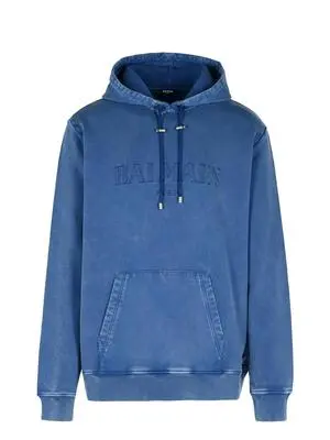 Balmain Cotton Sweatshirt - Blue