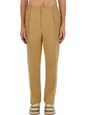 Fendi Fendi Men Canvas Pants Brown