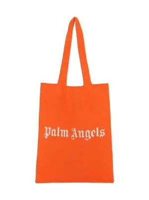 Palm Angels Wool Blend Shopping Bag - Orange