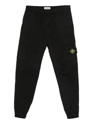 Stone Island Tapered Cargo Trousers - Black