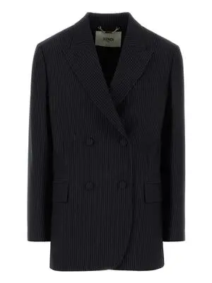 Fendi FENDI Embroidered Wool Blend Blazer Multicolor