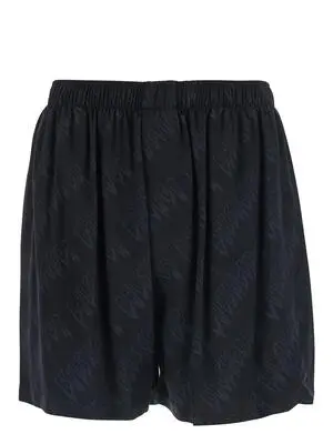 Balenciaga Viscose High-waisted Shorts - Black