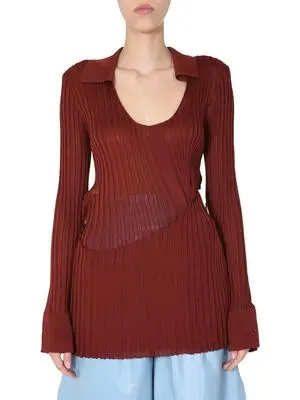 Bottega Veneta BOTTEGA VENETA Ribbed Sweater Orange