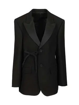 Balenciaga Wrap Tuxedo Jacket - Black