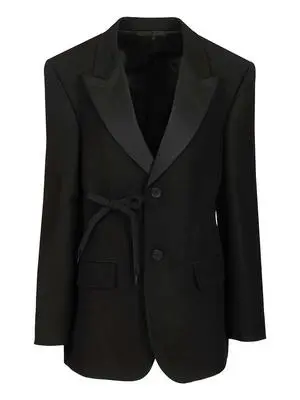 Balenciaga Wrap Tuxedo Jacket - Black