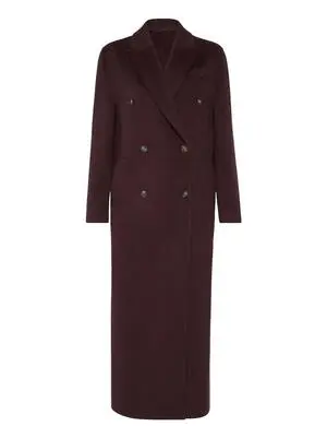 Brunello Cucinelli Cashmere Double Beaver Cloth Coat - Red