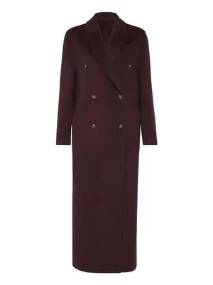 Brunello Cucinelli Cashmere Double Beaver Cloth Coat - Red