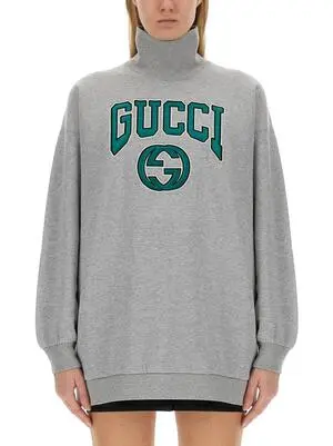 Gucci Sweatshirt With Embroidery - Gray