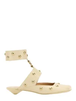 Chloé Ivory Leather Jade Sabot - White