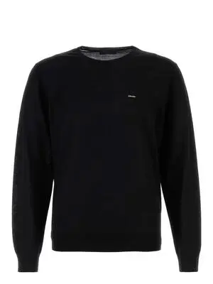 Prada Prada Men Black Wool Sweater Black