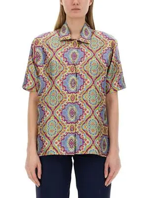 Etro Printed Silk Shirt - Multicolor