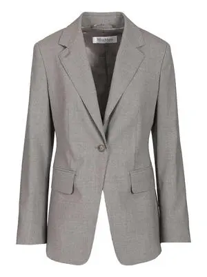 Max Mara Wool Single-breasted Blazer - Gray