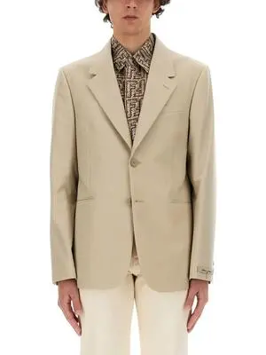 Fendi Virgin Wool Tailored Jacket - Cream