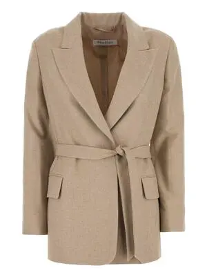 Max Mara Wool Blend Randers Blazer - Brown