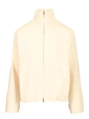Max Mara Cardigan In Viscose Crepe - White