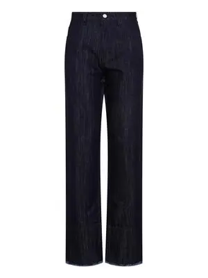 Victoria Beckham Cropped Tapered Jeans - Blue