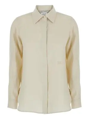 Max Mara MAX MARA Linen Long-Sleeve Shirt Multicolor