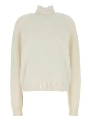 Fendi FENDI Cashmere Blend Turtleneck Sweater White
