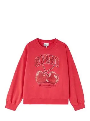 GANNI Tops Sweatshirts - Red