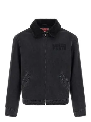 Kenzo Happy Tiger' Denim Jacket - Black