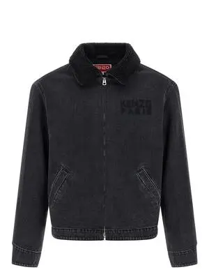 Kenzo Embroidered Denim Jacket - Black
