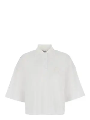 Brunello Cucinelli Cotton Polo With Front Logo Patch - Multicolor