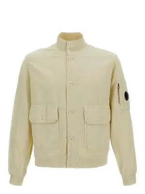 C.P. COMPANY Linen Blend Jacket - Multicolor