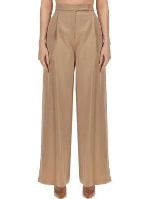 Max Mara Silk Fiesta Piano Trousers - Cream