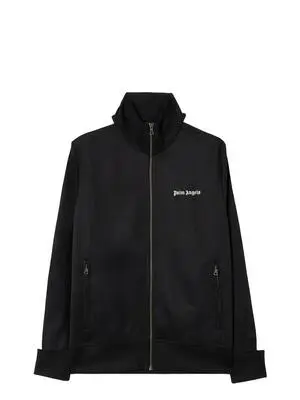 Palm Angels Logo Embroidered Sweatshirt - Black
