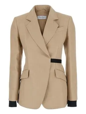 Max Mara MAX MARA Fionda Linen Belted Jacket Multicolor