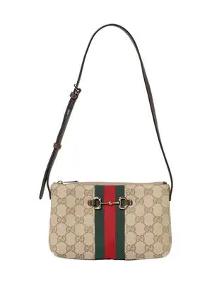 Gucci GUCCI GG Canvas Mini Shoulder Bag Cream