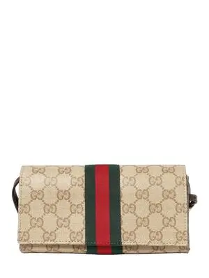 Gucci Gg Canvas Mini Top Handle Bag With Web Stripe - Cream