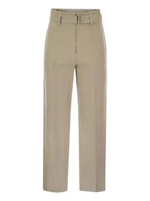 Brunello Cucinelli BRUNELLO CUCINELLI Corset Cigarette Trousers Cream