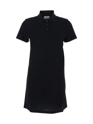 Saint Laurent Cotton Embroidered Pique Polo Dress - Multicolor