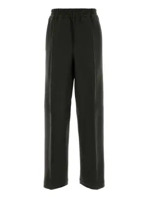 AMI Paris Wool Wide-leg Pant - Gray