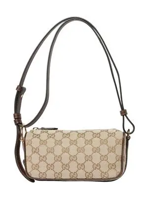 Gucci Gg Monogram Jacquard Cotton Mini Shoulder Bag - Cream