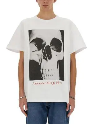 Alexander McQueen Skull Print T-shirt - White